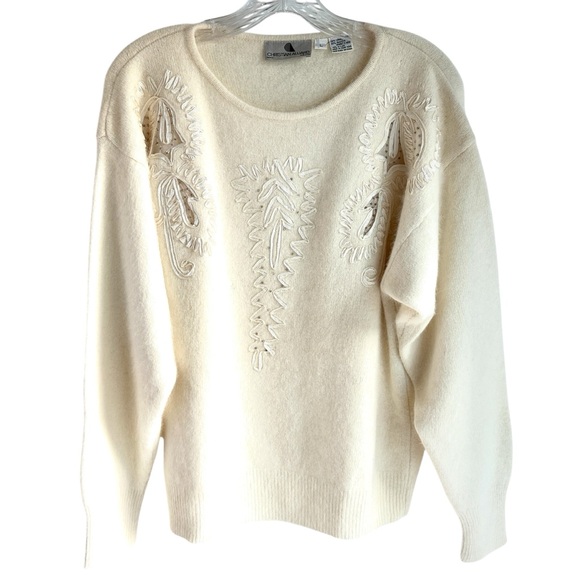 Christian Aujard | Sweaters | Christian Aujard Paris Ny Vintage Ivory ...